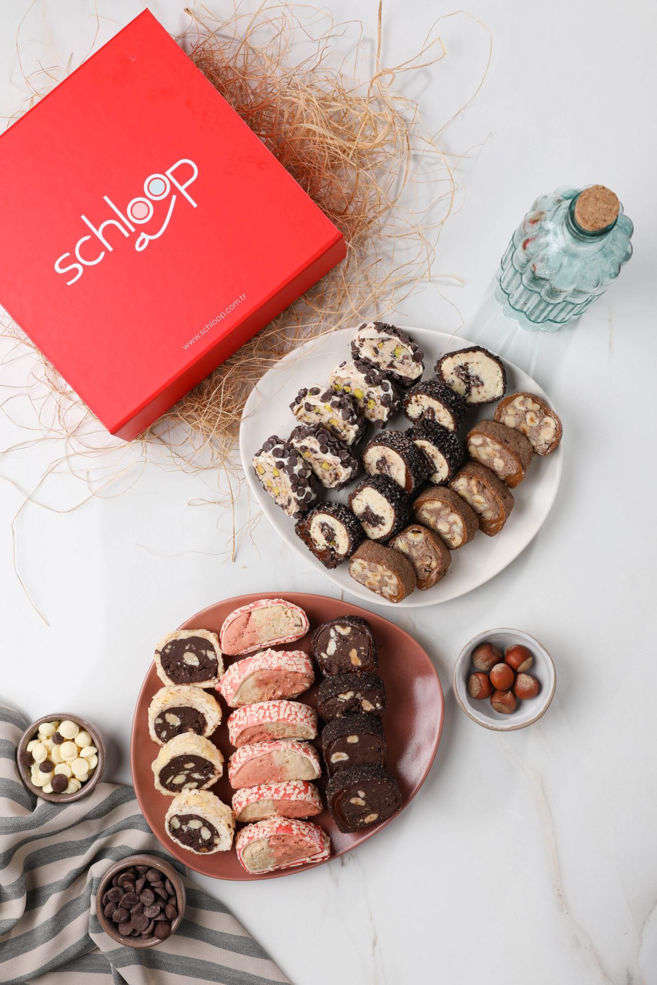 Schlookum Dolgulu Karışık Lokum 1,6 Kg Kırmızı Kutu - Schloop